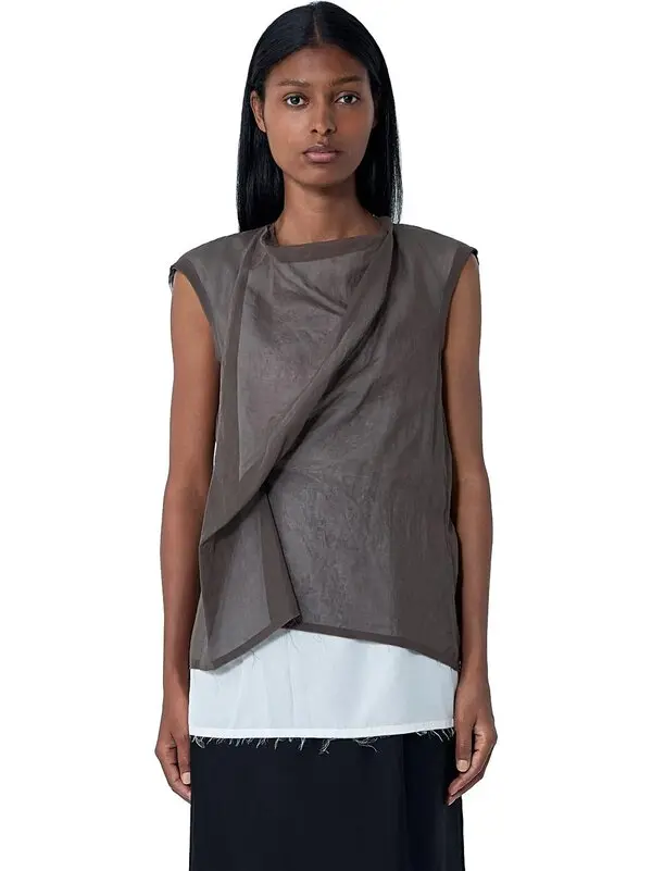 THE ROW Inawa Top - Brown