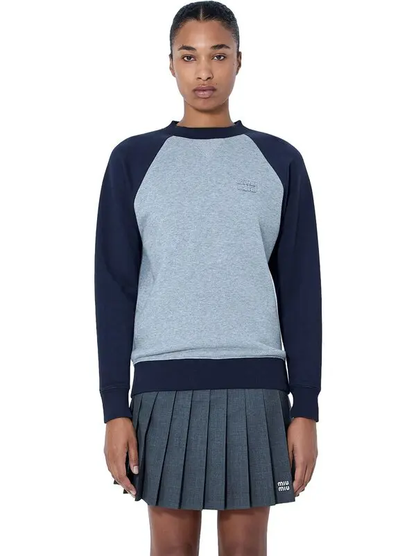 Miu Miu Raglan Sleeve Sweatshirt - Grey