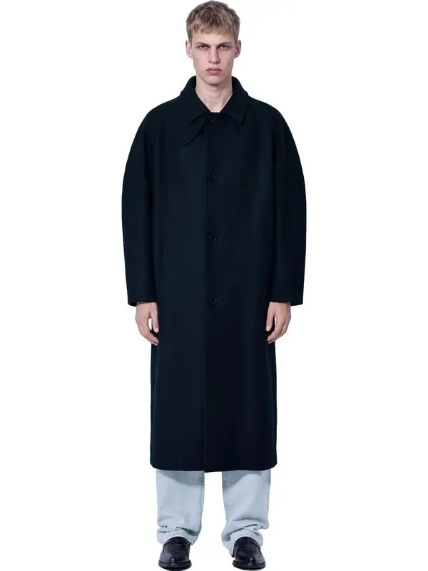 JIL SANDER Classic Long Coat - Black