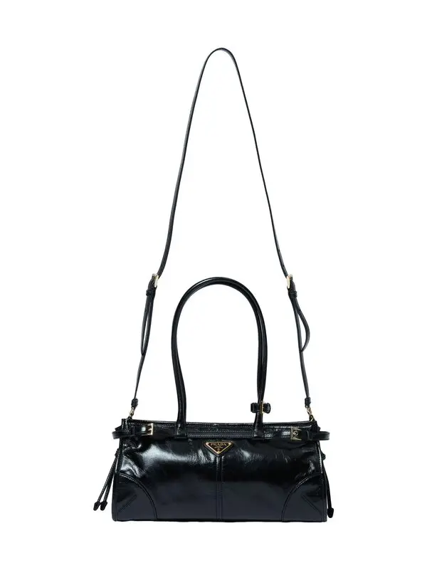 Prada Medium Leather Handbag - Black