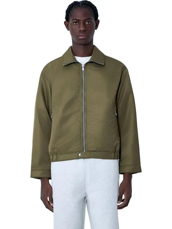 StÜssy Pile Lined Zip Jacket - Olive