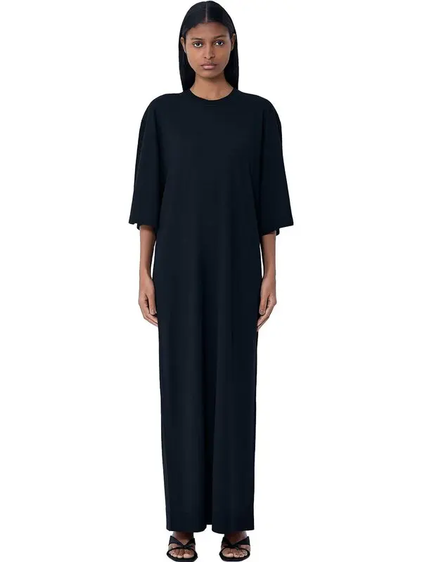 TOTEME Knit Tee Dress - Black