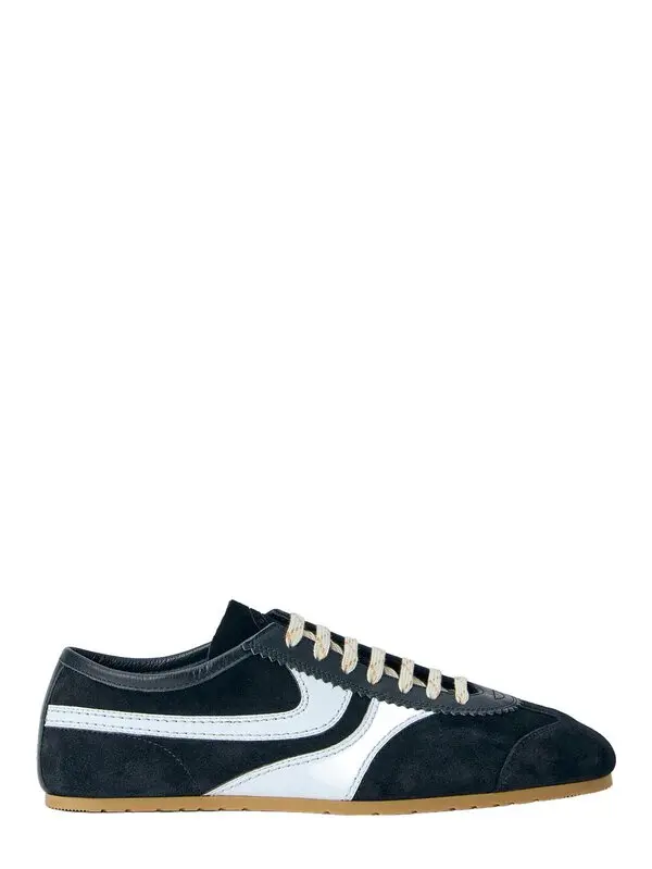 Dries Van Noten Suede Panel Sneakers - Black