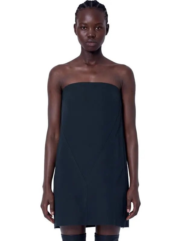 Rick Owens Cropped Sheath Mini Dress - Black