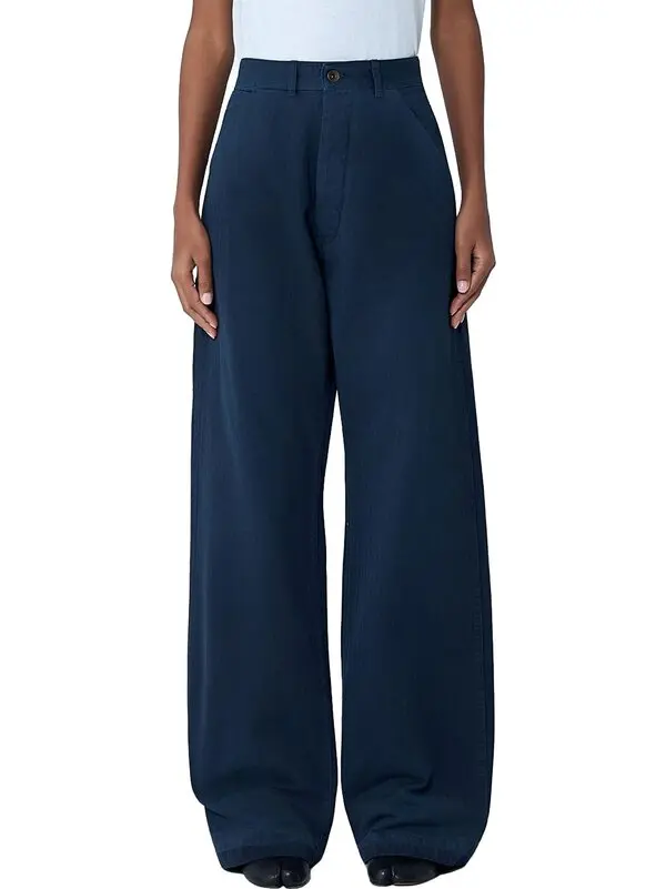 MAISON MARGIELA Cotton Twill Pants - Blue