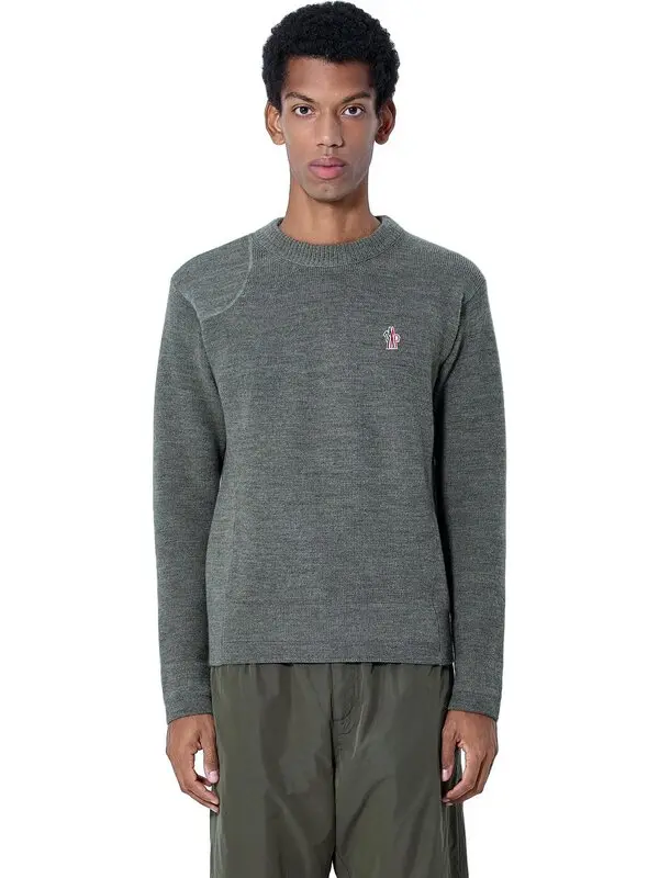 Moncler Wool Crew Neck Sweater - Grey