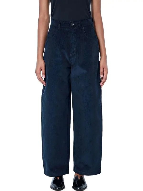 RÓHE Berber Barrel Leg Trousers - Navy