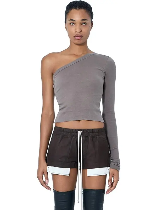 Rick Owens Asymmetric Long-sleeve Top - Grey