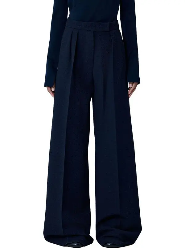 Max Mara Wool-blend Pants - Navy