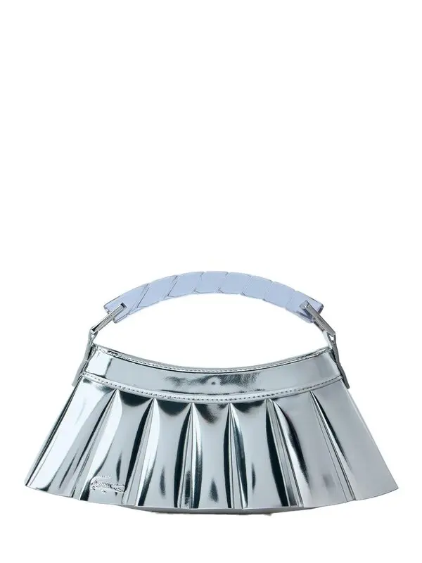 Lacoste Runway H Lenglen Mirror Effect Leather Bag - Silver