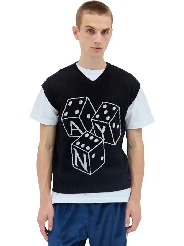 AWAKE NY Dice Knit Vest - Black