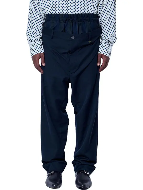VIVIENNE WESTWOOD Builder Straight-leg Trousers - Navy