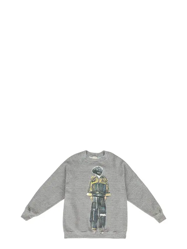 DRX FARMAXY FOR LN-CC Graphic Print Sweatshirt - Grey