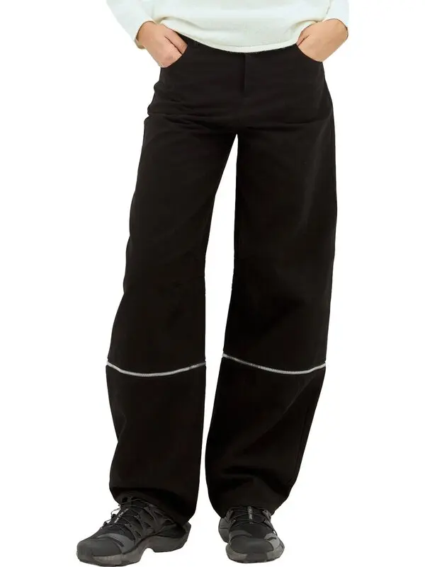 Moncler Zip Panels Jeans - Black