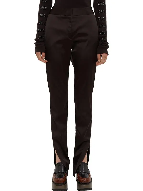 OLIVER THEYSKENS Tailored Split Hem Pants - Brown