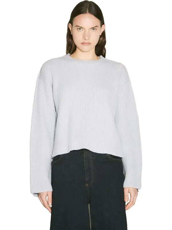 Marni Crewneck Wool Sweater - Grey