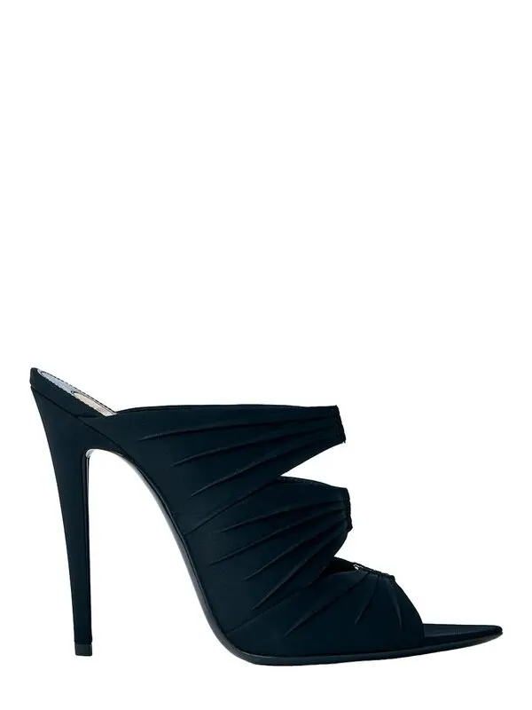 Saint Laurent Emilie Mules Sandals - Black