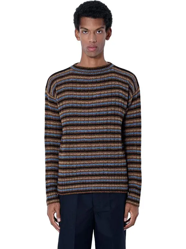 Prada Shetland Wool Boatneck Sweater - Brown