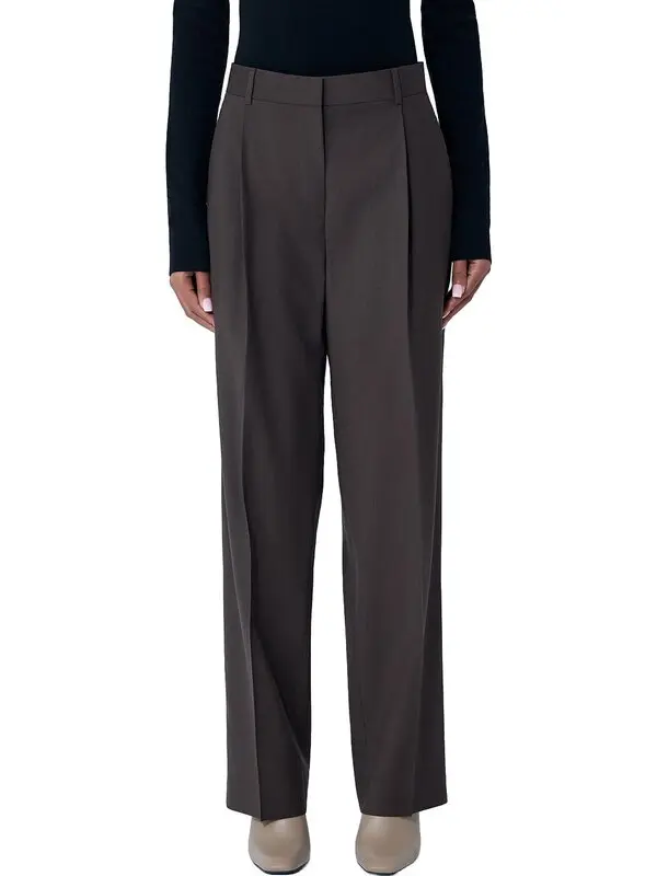TOTEME Pleated Pants - Brown