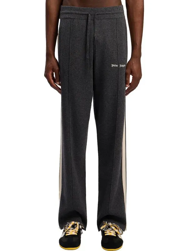 Palm Angels Classic Logo Knit Track Pants - Grey
