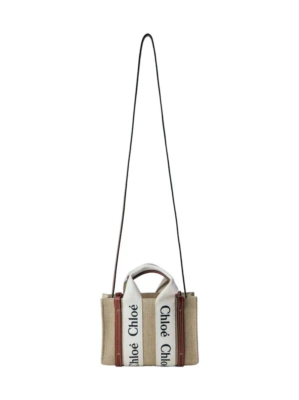 Chloé Mini Woody Tote Bag - Beige