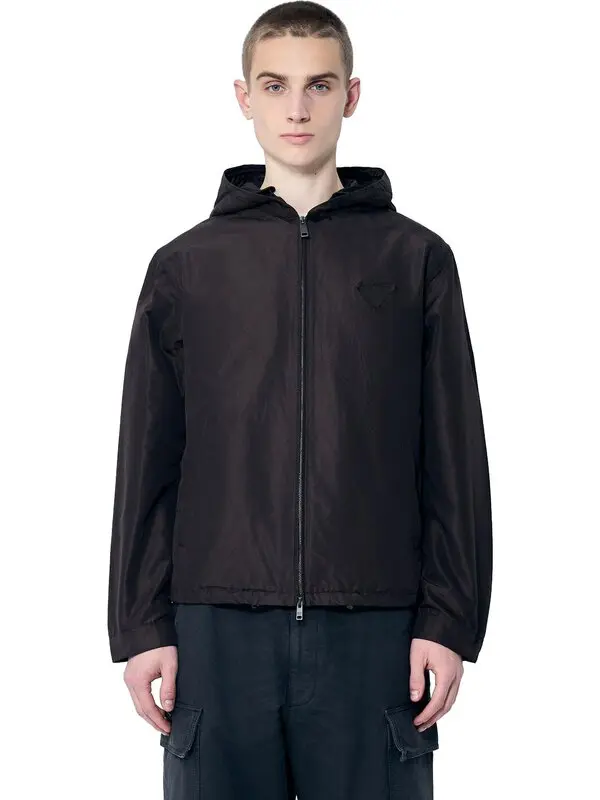 Prada Silk Hooded Jacket - Brown