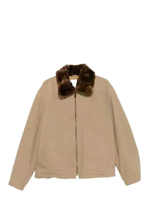 MARANT Amaric-gb Wool-collar Canvas Jacket - Neutrals