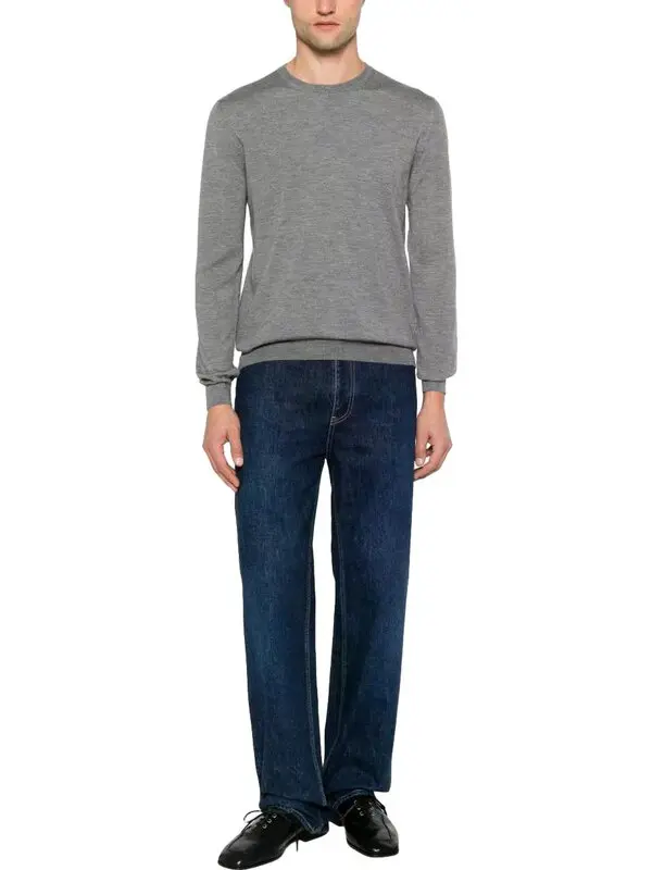 JIL SANDER Crew-neck Cashmere Sweater - Grey