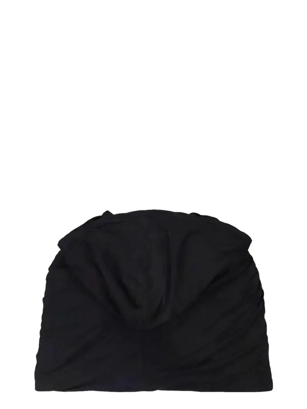 Rick Owens Drawstring Cropped Hoodie - Black