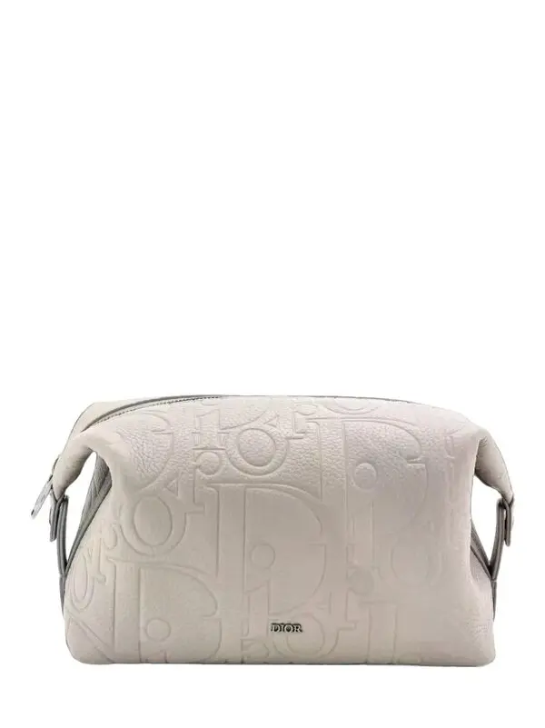 Dior Toiletry Gravity Leather Pouch - Grey