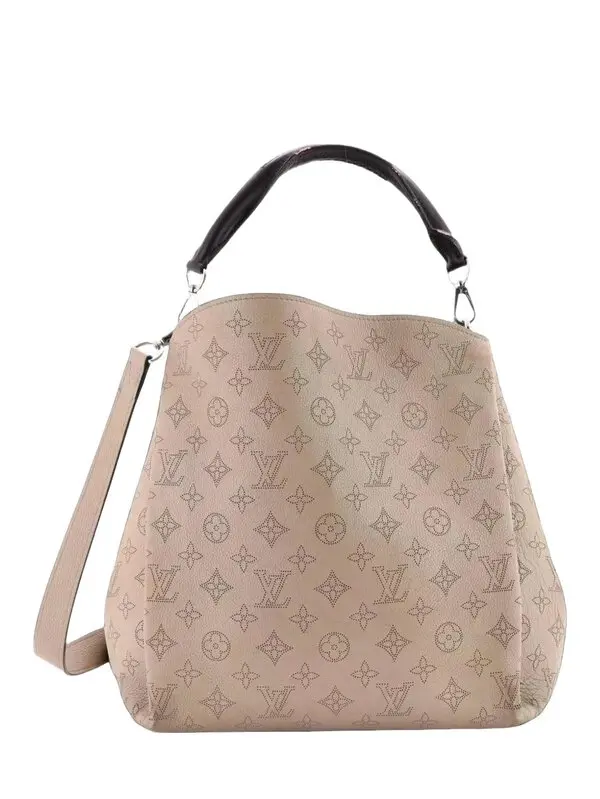 LOUIS VUITTON Babylone Handbag Mahina Leather Pm Hobo Bag - Neutrals