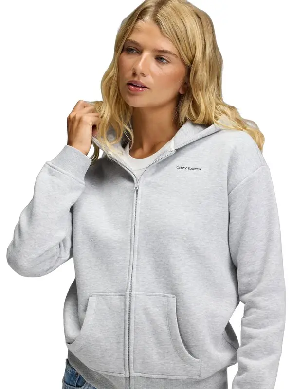 Cozy Earth Cityscape Full-zip Hoodie - Eclipse