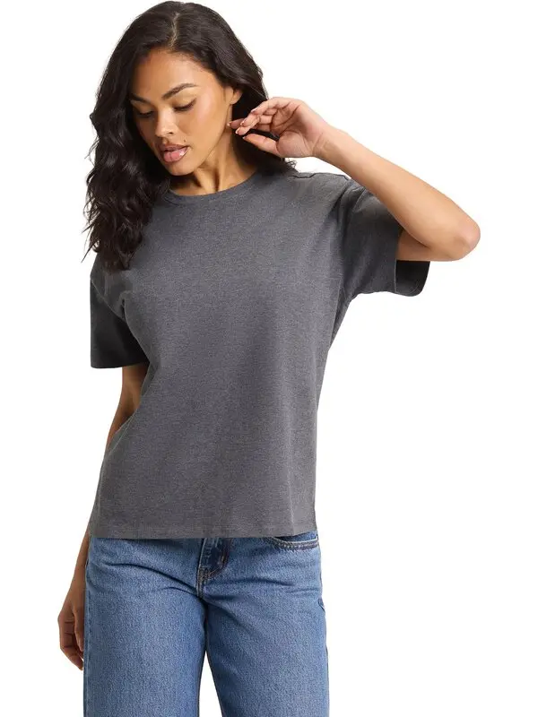 Cozy Earth All Day T-shirt - Coal Heather
