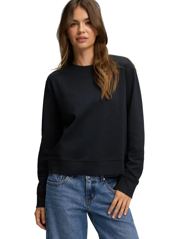 Cozy Earth Versa Crewneck Sweatshirt - Jet Black