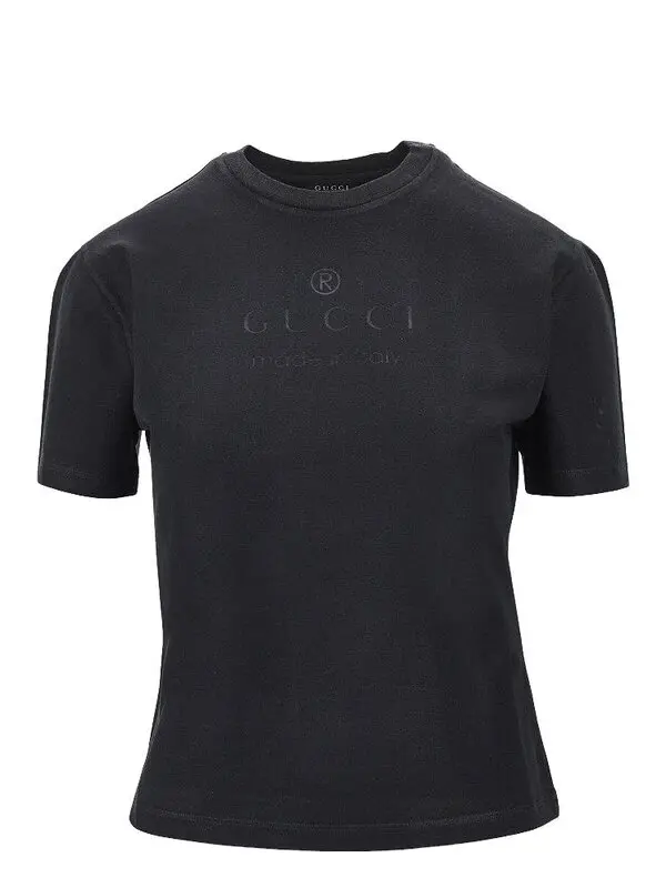 Gucci Devoré Logo T-hirt - Black