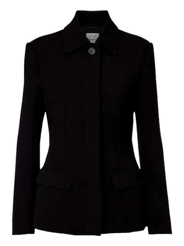 TOTEME Single-breasted Coat - Black