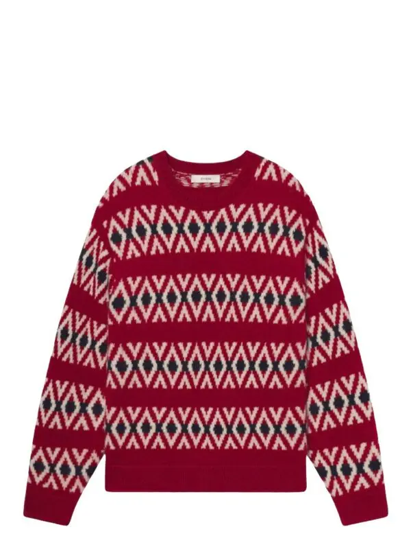 FRAME Crew-neck Knit Sweater - Red