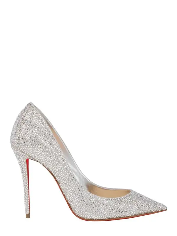 CHRISTIAN LOUBOUTIN La Pigalle Strass 100 Mm Pumps - Silver