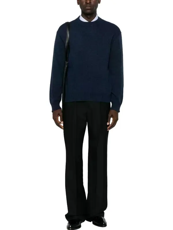 Prada Triangle-logo Knit Sweater - Blue