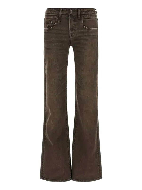 R13 Boy Flare' Denim Jeans - Black