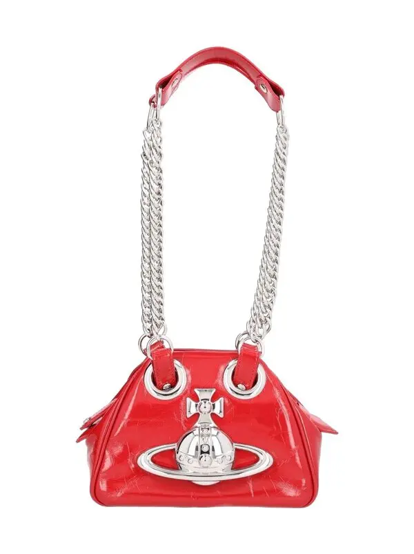 VIVIENNE WESTWOOD Archive Orb Chain Shoulder Bag - Red