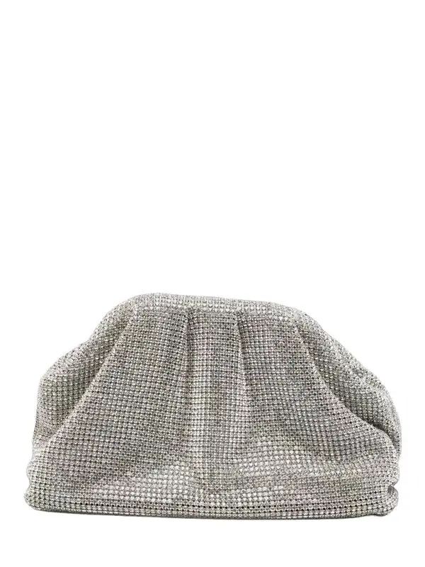 TWENTY FOURHAITCH Crystal-embellished Ruched Crossbody Bag - Silver