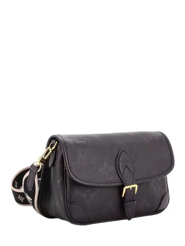 LOUIS VUITTON Diane Nm Handbag Monogram Empreinte Giant Shoulder Bag - Black