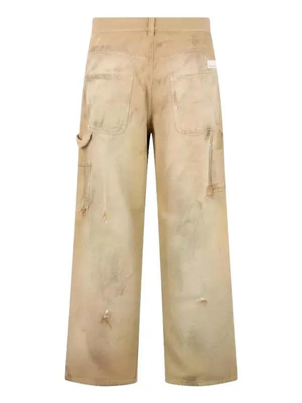 NINE:INTHE:MORNING Distressed-panelled Cargo Pants - Neutrals