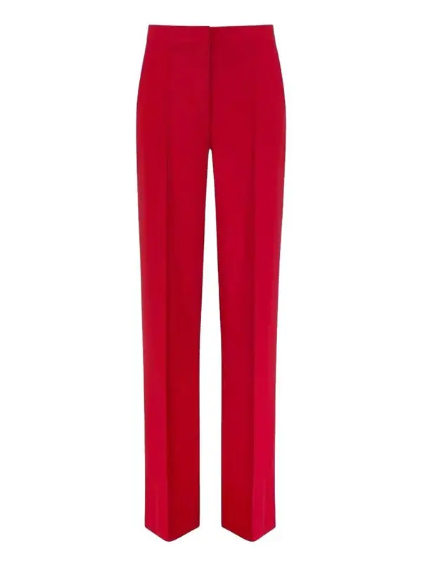 Elisabetta Franchi Lightweight Crêpe Fabric Trousers - Red