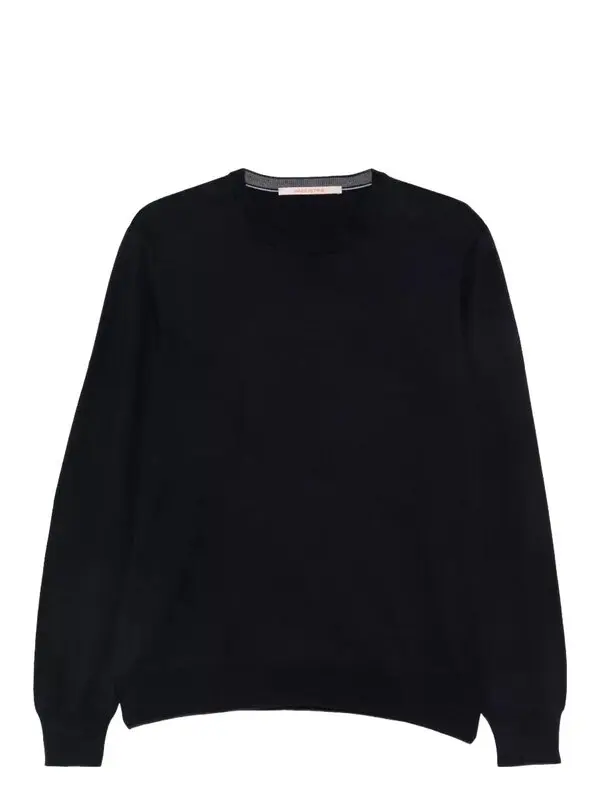 HINDUSTRIE Crew-neck Wool Sweater - Blue