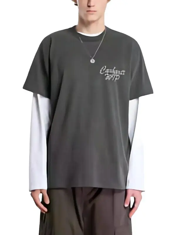 Carhartt Work In Progress Hatching Script T-shirt - Grey