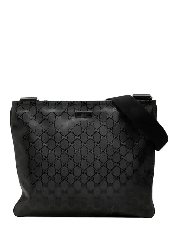 Gucci 2000-2015 Gg Imprime Crossbody Bag - Black
