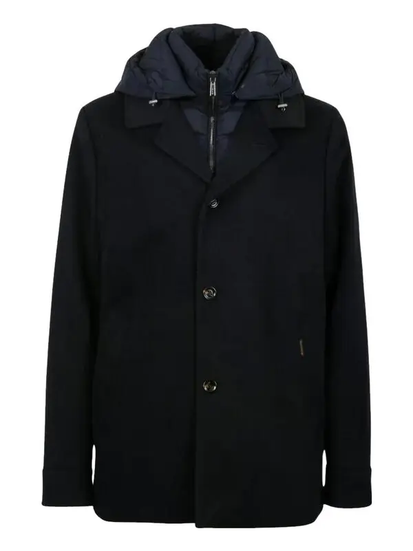 MOORER Barolo Hooded Coat - Blue