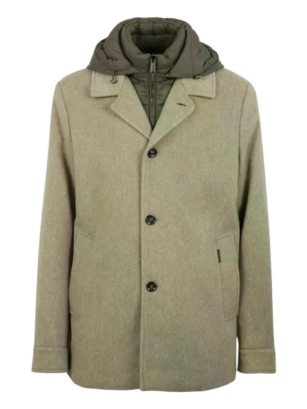 MOORER Barolo Hooded Coat - Neutrals